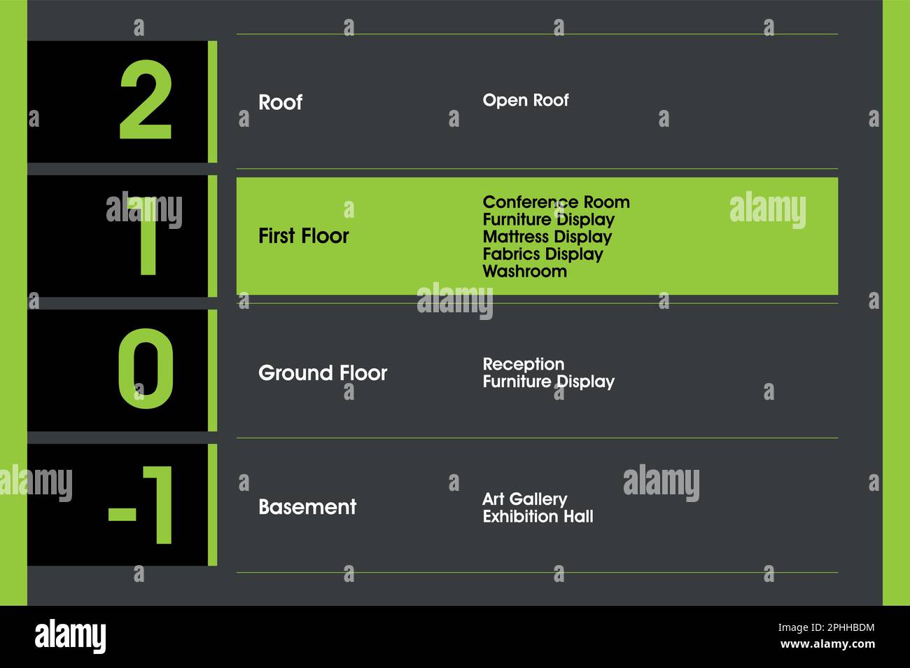 Signage set of direction, wall mounted sign boards template for logo ...