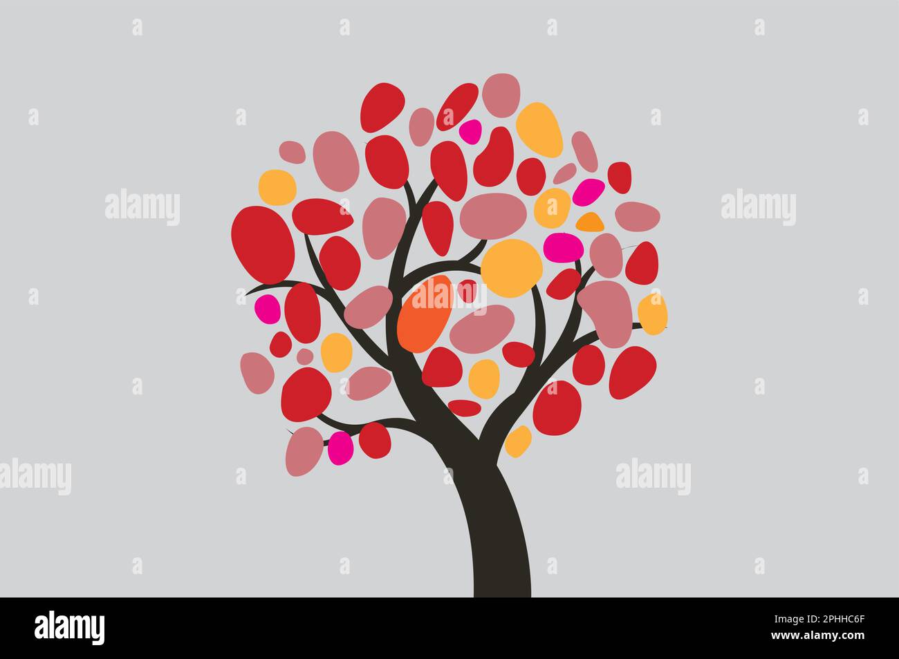 Colorful fruits Tree background vector Stock Vector Image & Art - Alamy