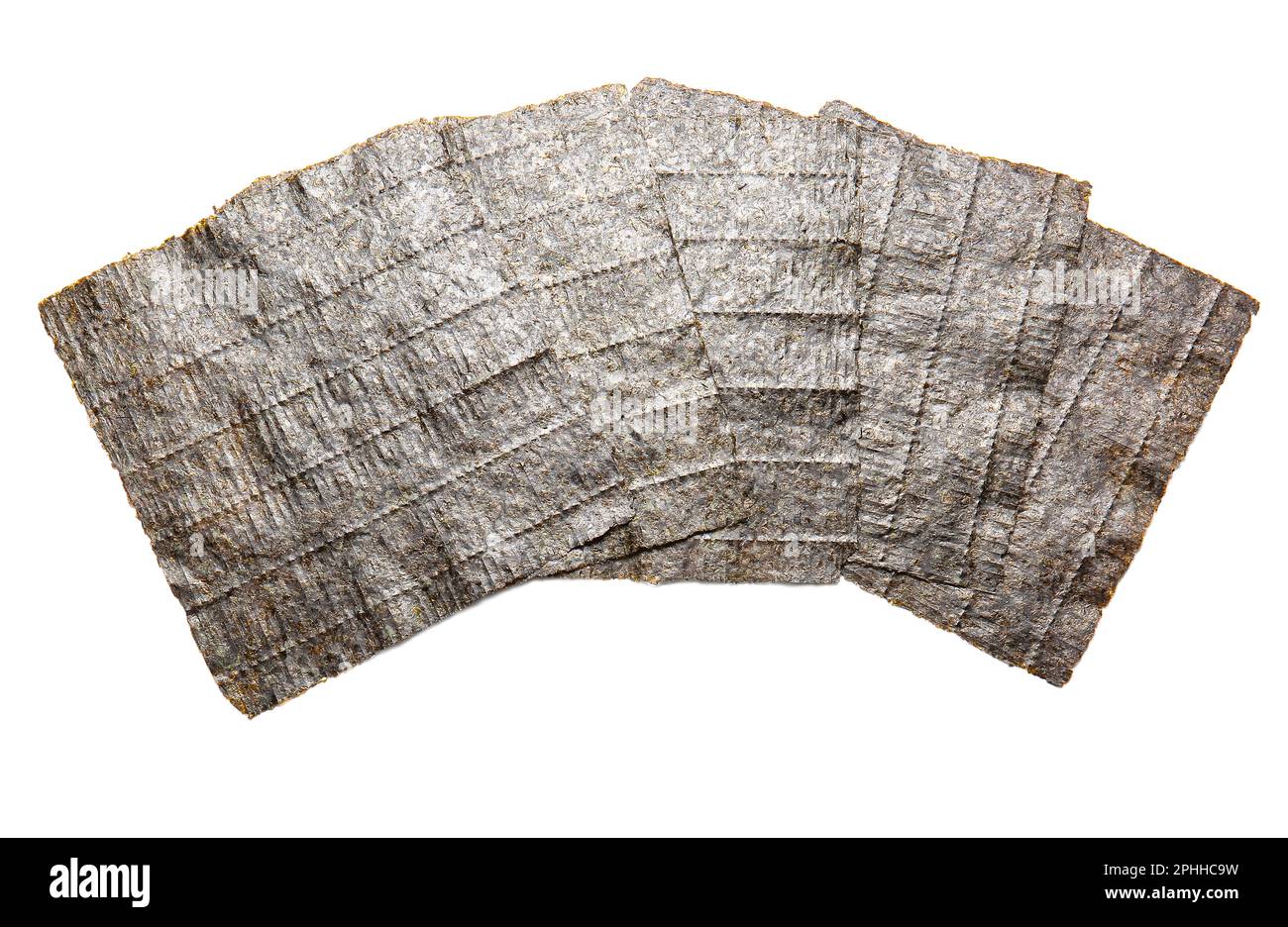 Natural nori sheets isolated on white background Stock Photo - Alamy