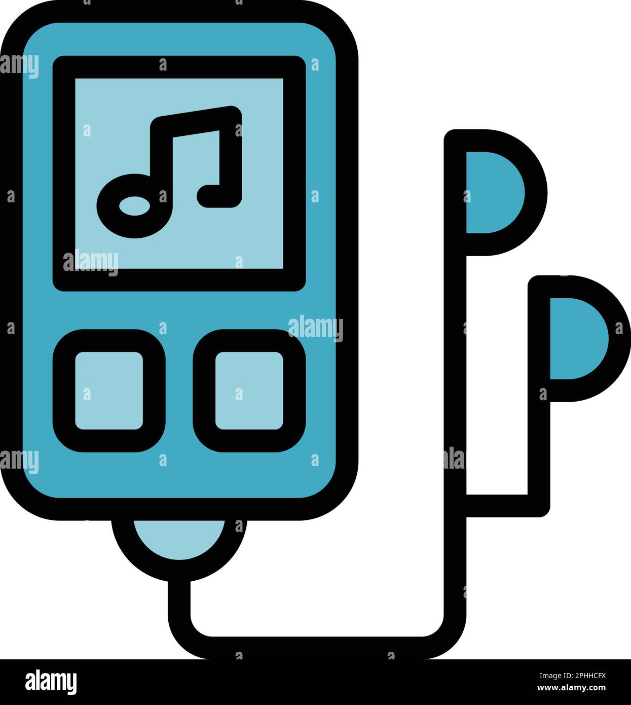 Music player icon. Outline Music player vector icon for web design ...