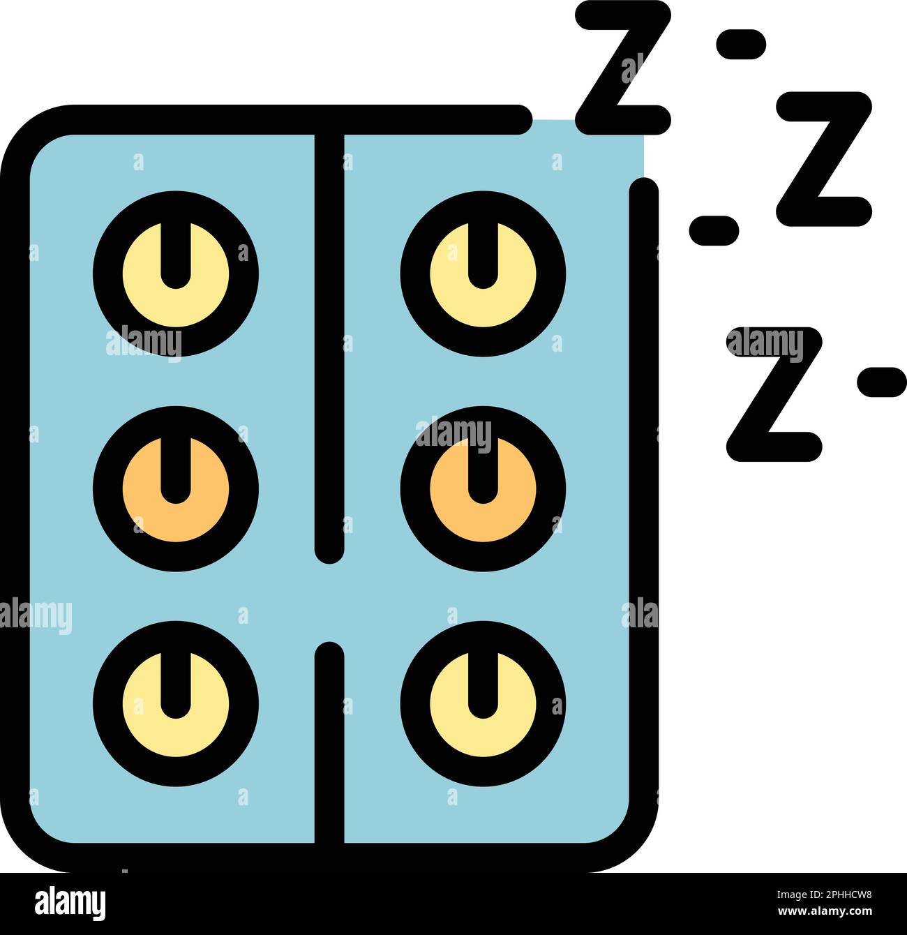 Sleeping medicine icon. Outline Sleeping medicine vector icon for web ...