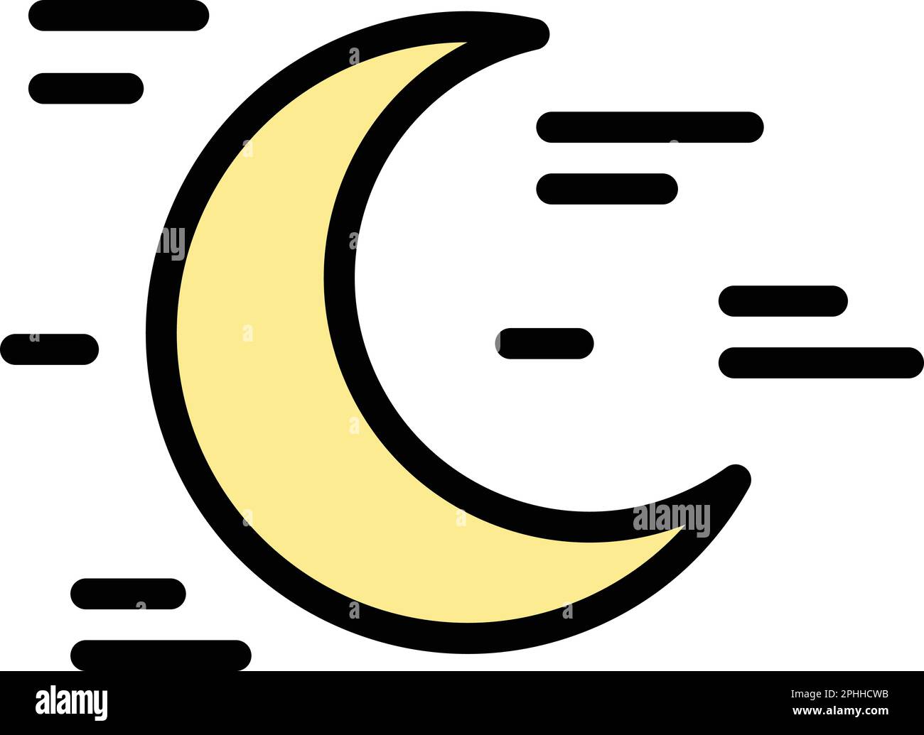 Sleep moon icon. Outline Sleep moon vector icon for web design isolated ...