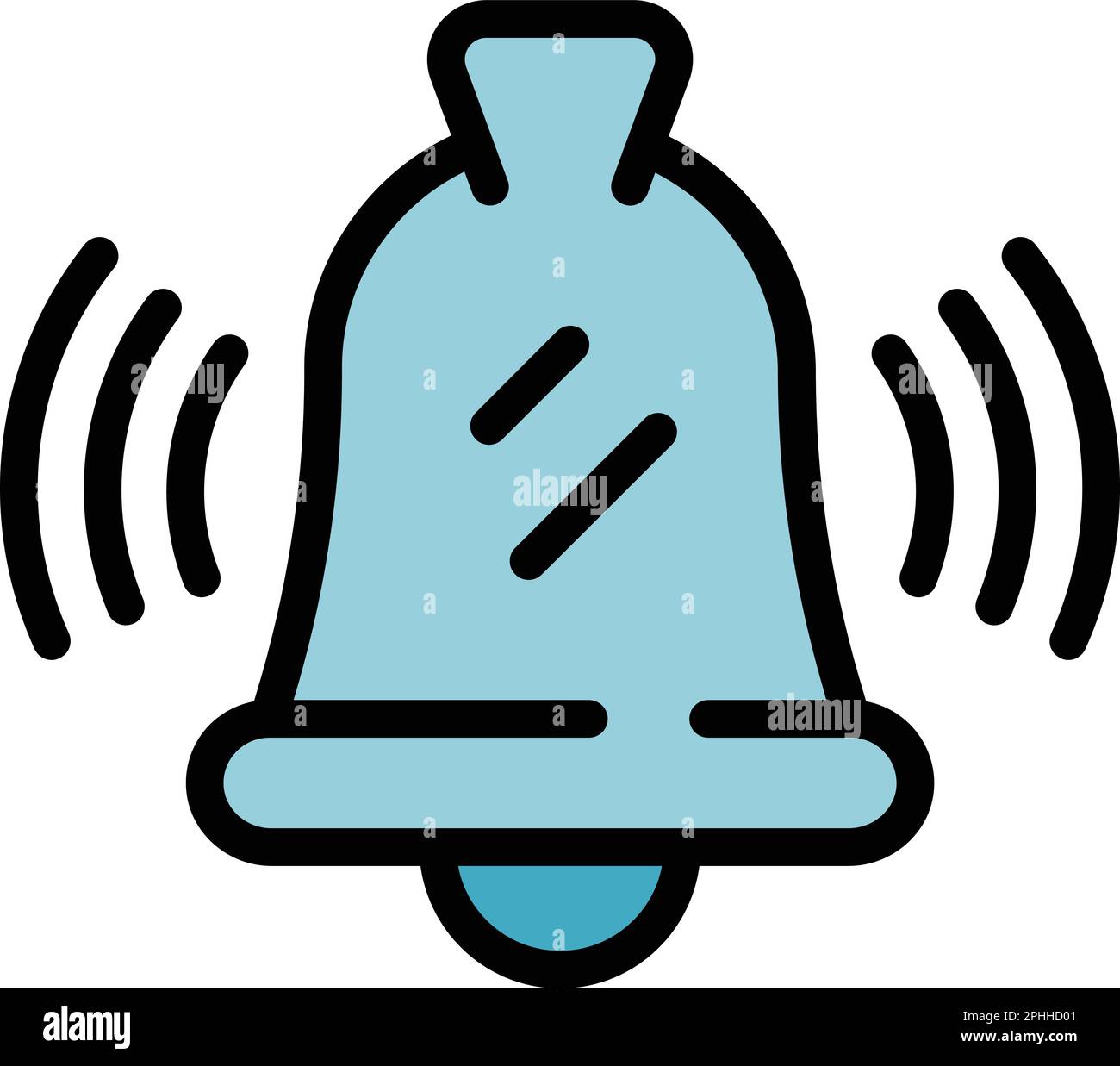 Alarm bell icon. Outline Alarm bell vector icon for web design isolated ...