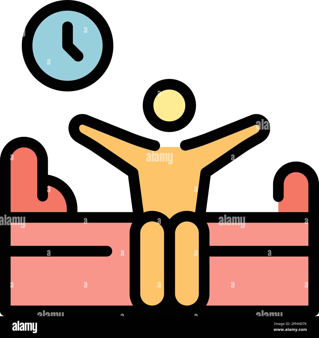 Wake up man icon. Outline Wake up man vector icon for web design ...