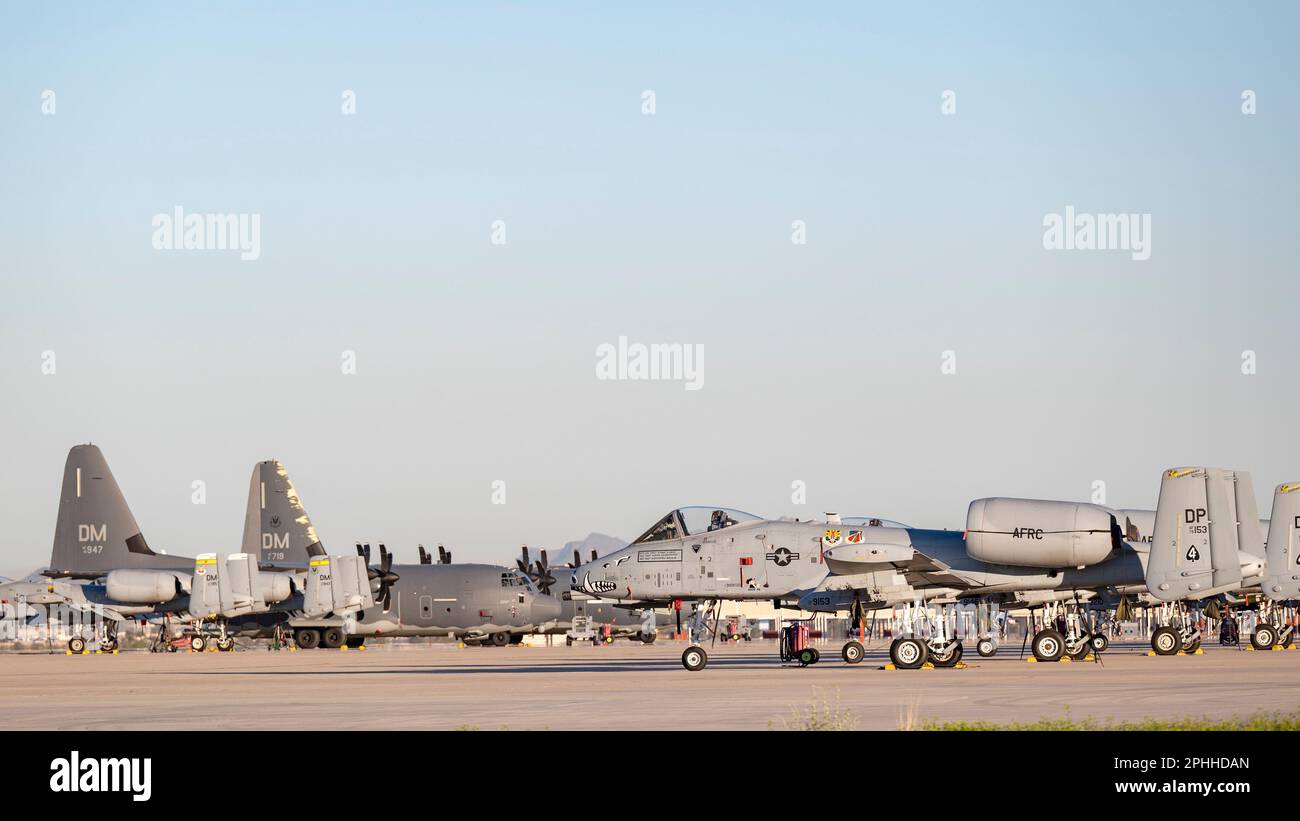 Aircraft stationed at Davis-Monthan Air Force Base, Ariz., sit on the ...