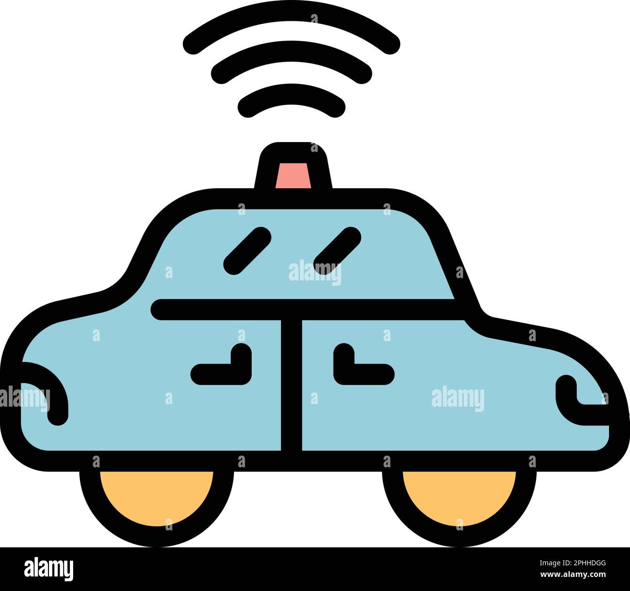 Driverless car icon. Outline Driverless car vector icon for web design ...