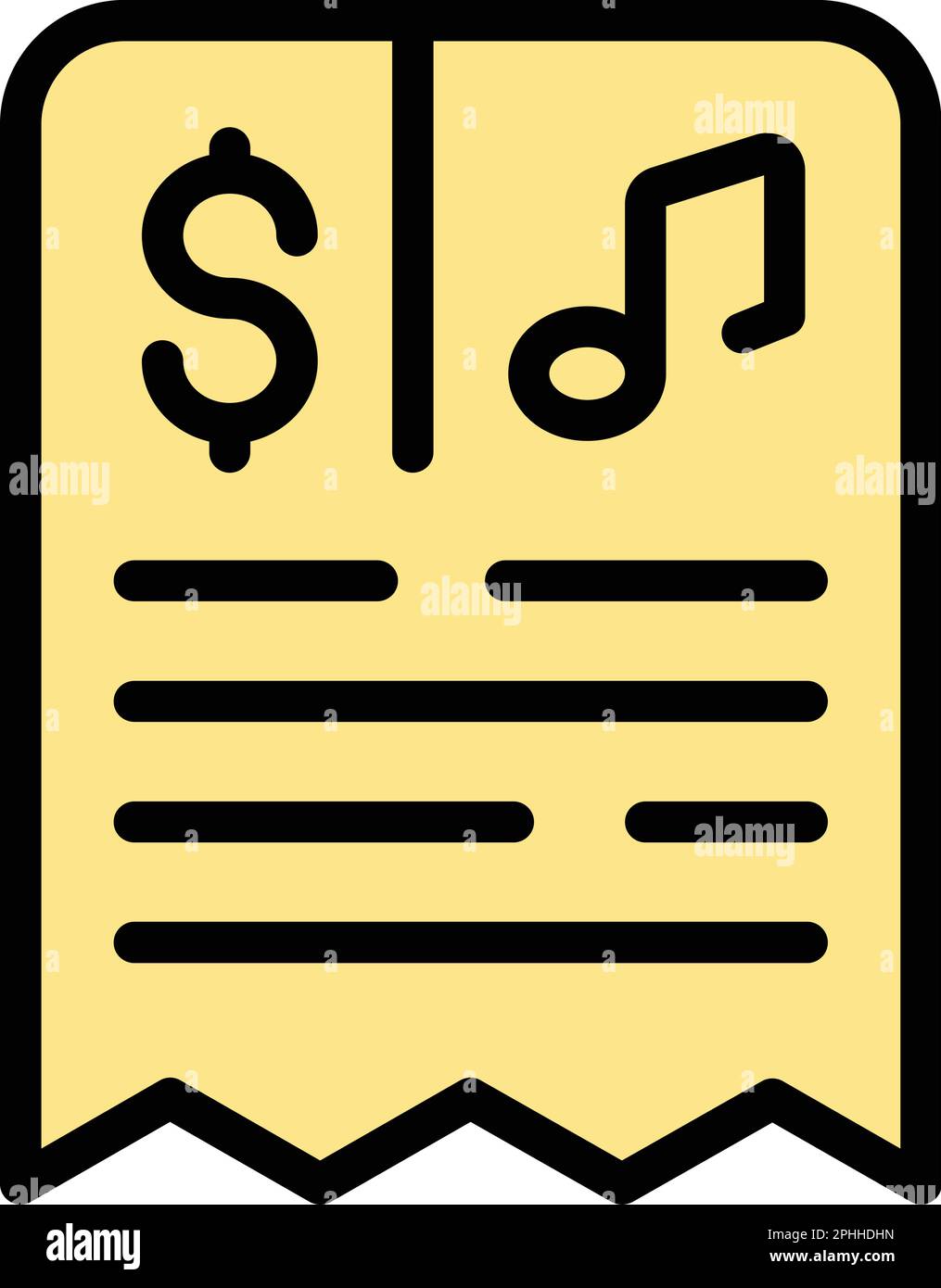 Night club ticket icon. Outline Night club ticket vector icon for web ...