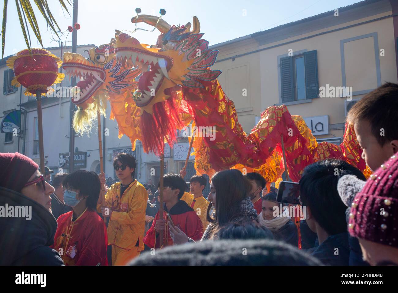 Celebrations for the Chinese New Year in Prato of one of the largest ...