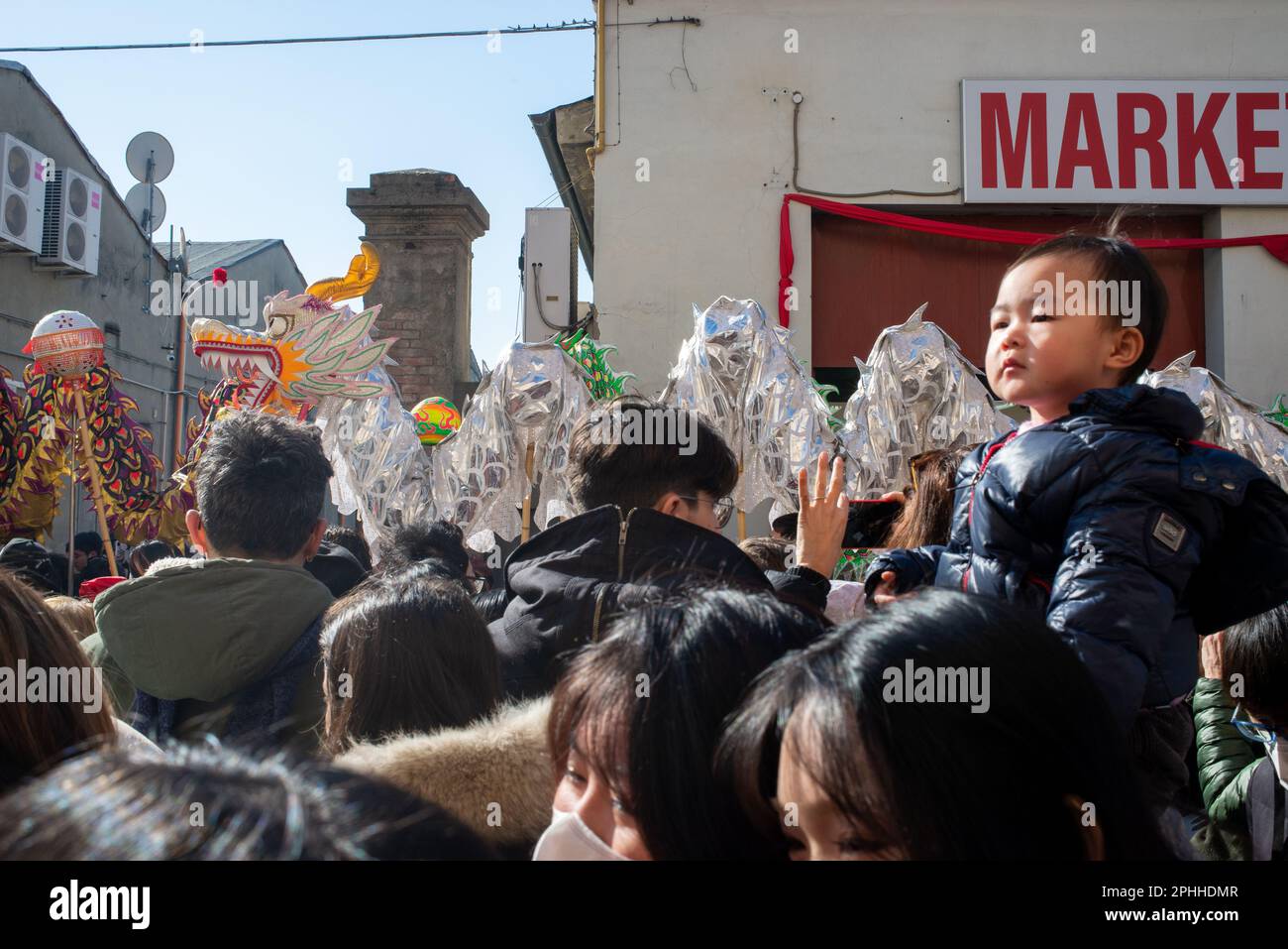 Celebrations for the Chinese New Year in Prato of one of the largest ...