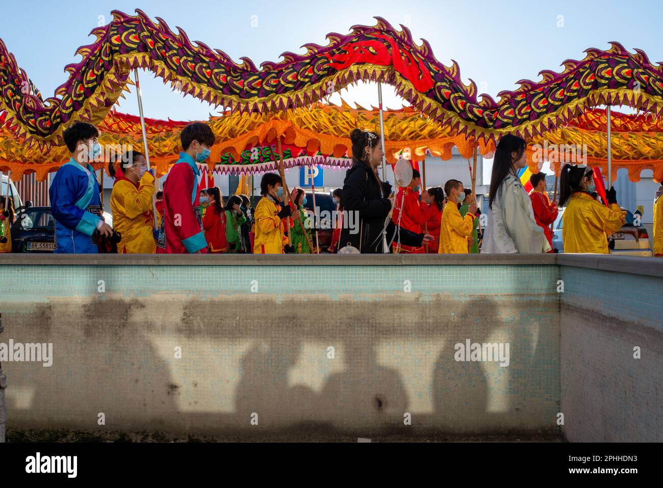 Celebrations for the Chinese New Year in Prato of one of the largest ...