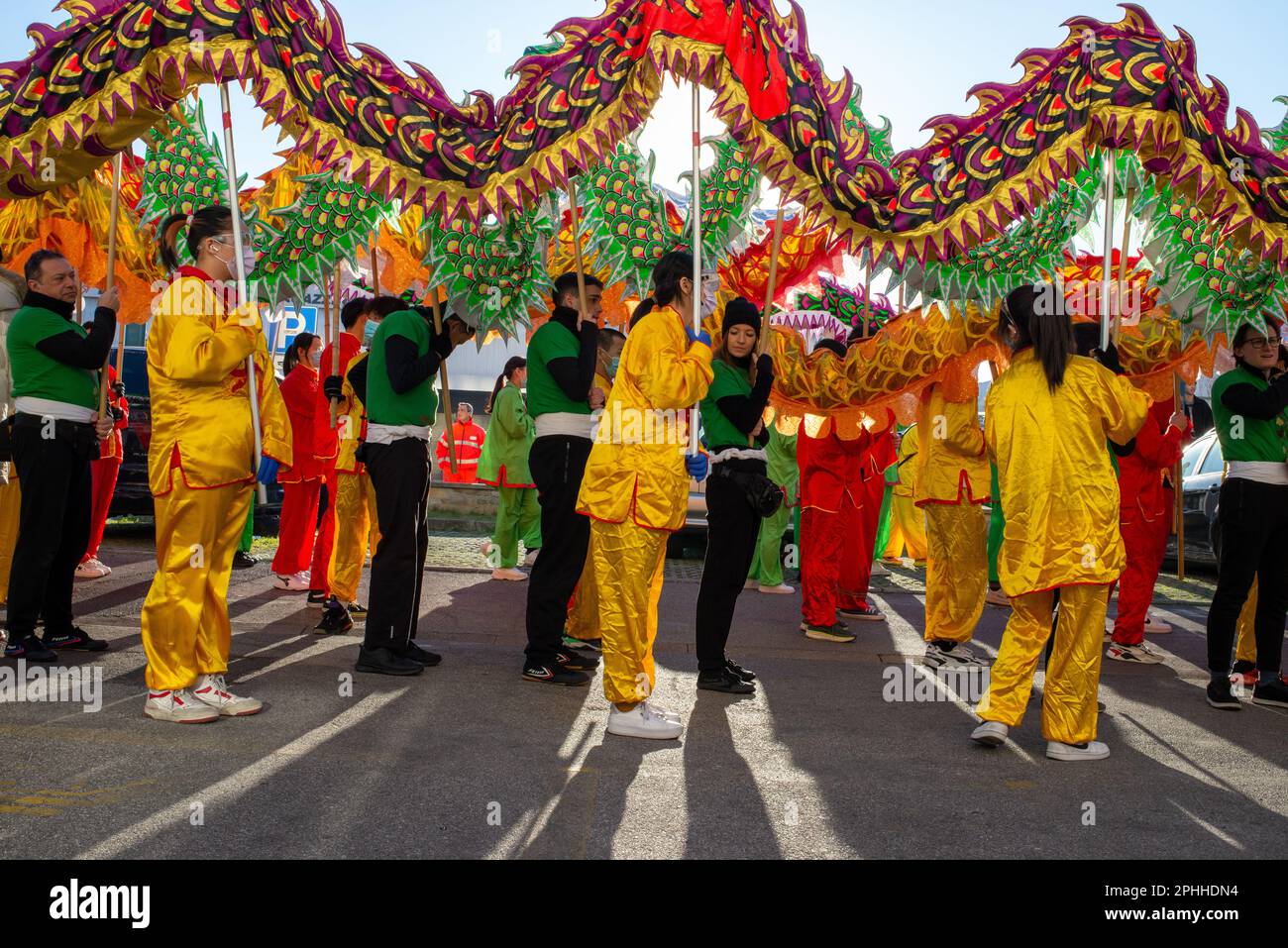 Celebrations for the Chinese New Year in Prato of one of the largest ...