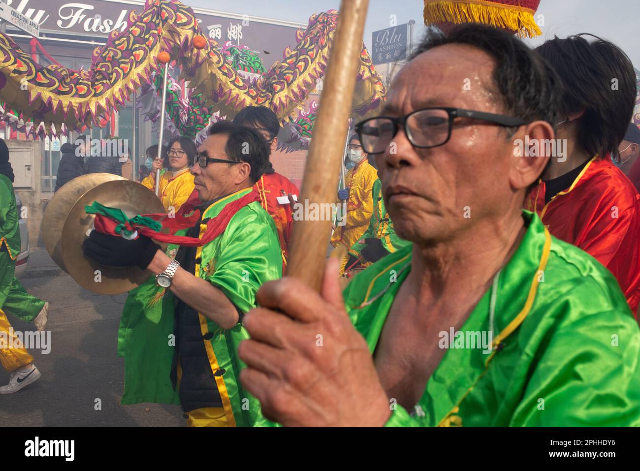 Celebrations for the Chinese New Year in Prato of one of the largest ...