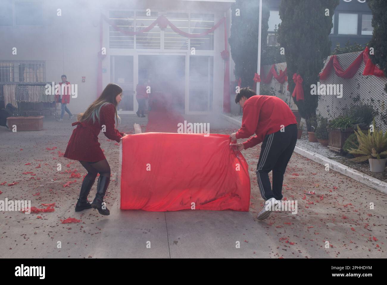 Celebrations for the Chinese New Year in Prato of one of the largest ...