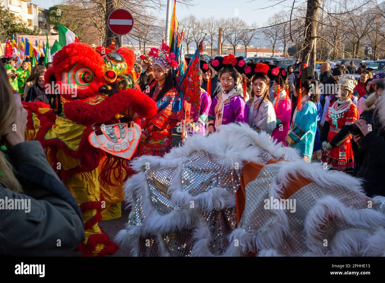 Celebrations for the Chinese New Year in Prato of one of the largest ...