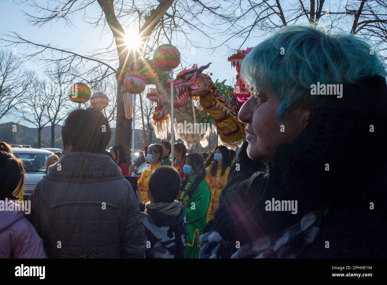 Celebrations for the Chinese New Year in Prato of one of the largest ...