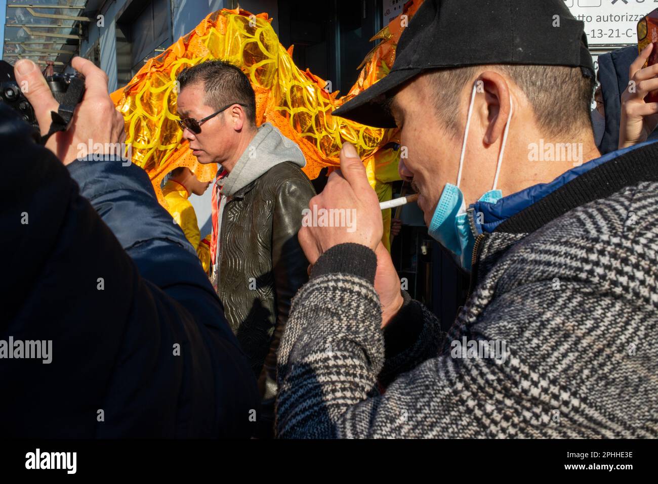Celebrations for the Chinese New Year in Prato of one of the largest ...