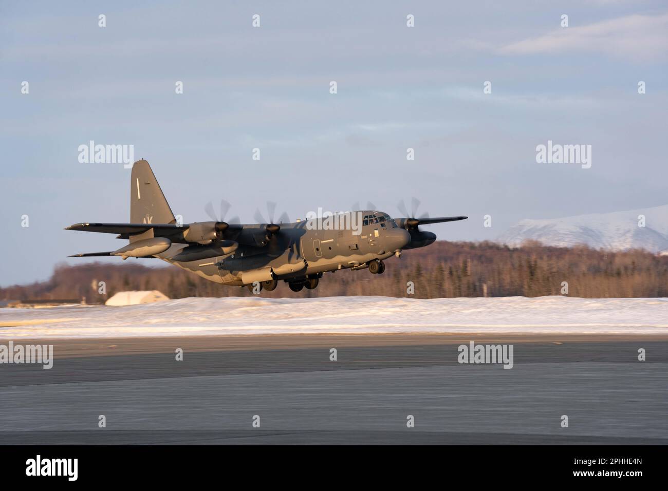 A U.S. Air National Guard HC-130J Super Hercules assigned to the 176th ...