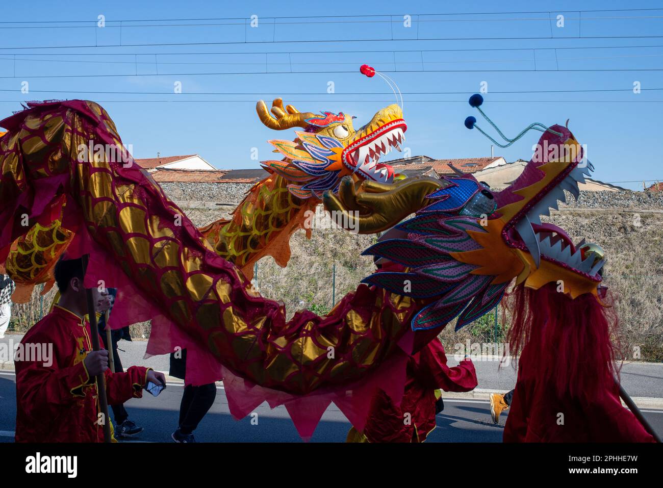 Celebrations for the Chinese New Year in Prato of one of the largest ...