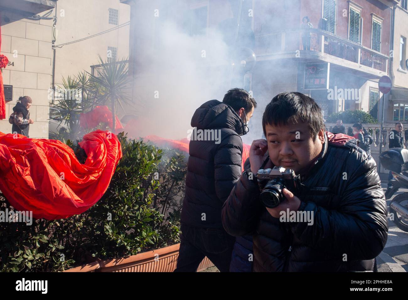 Celebrations for the Chinese New Year in Prato of one of the largest ...