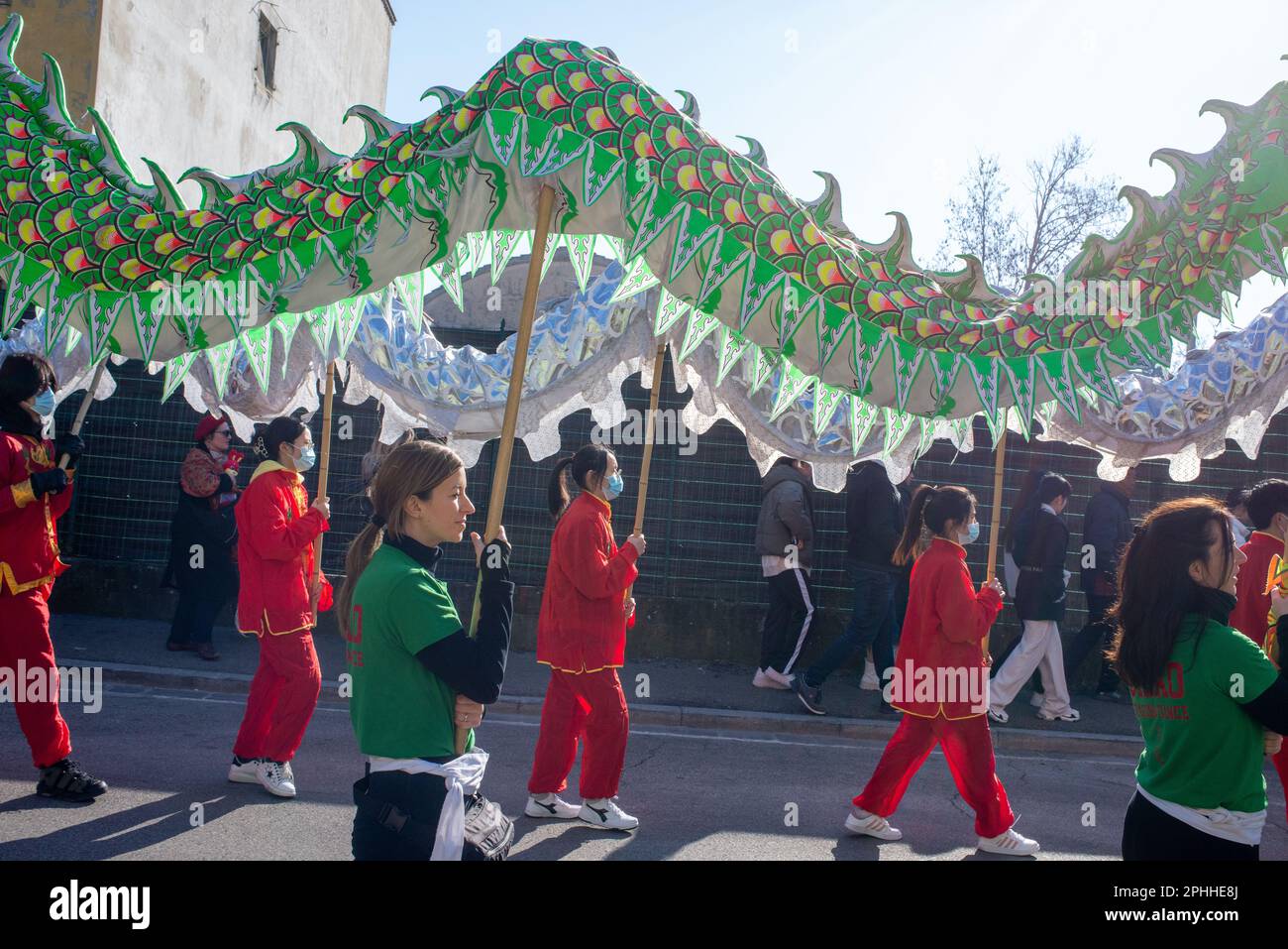 Celebrations for the Chinese New Year in Prato of one of the largest ...