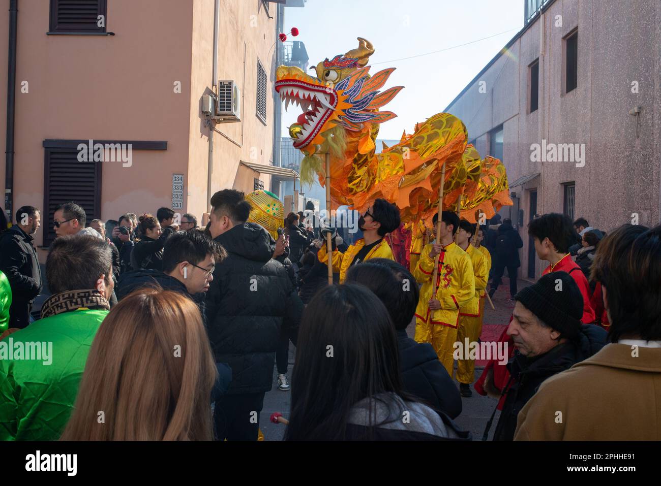 Celebrations for the Chinese New Year in Prato of one of the largest ...