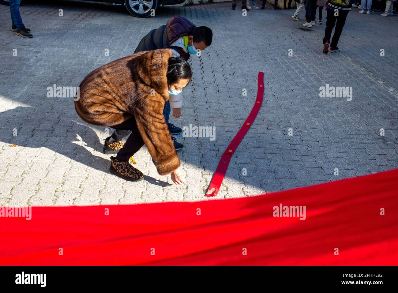 Celebrations for the Chinese New Year in Prato of one of the largest ...