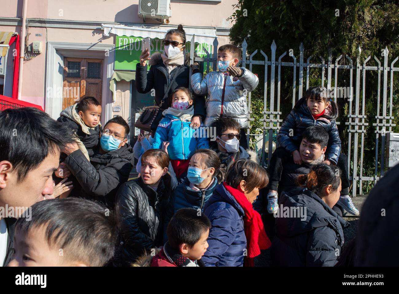 Celebrations for the Chinese New Year in Prato of one of the largest ...