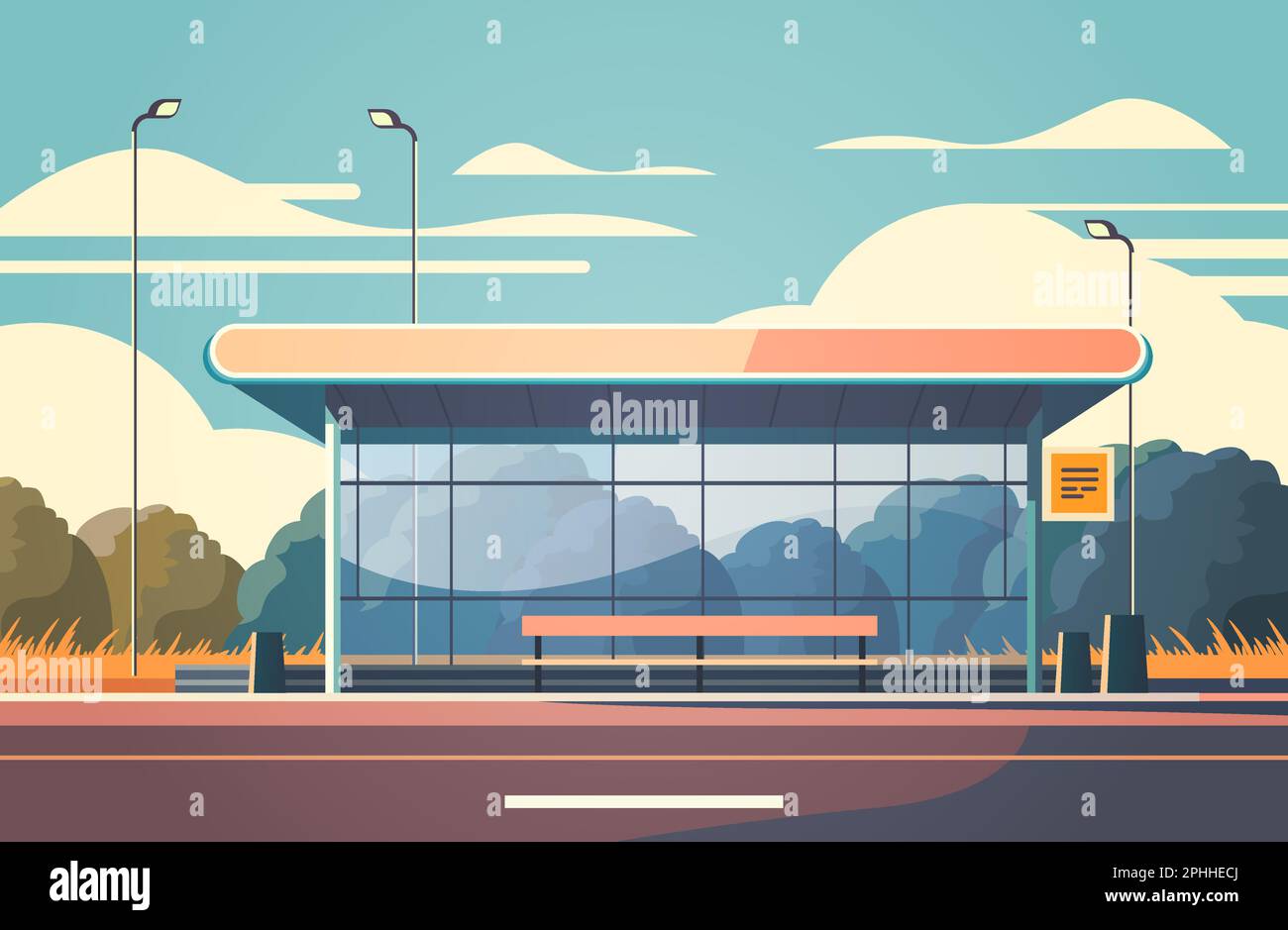 modern city transportation building bus station waiting terminal for ...