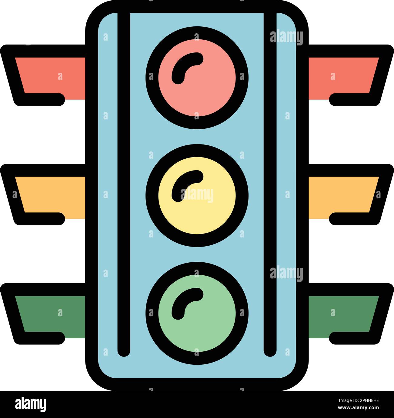 Traffic lights icon. Outline Traffic lights vector icon for web design ...