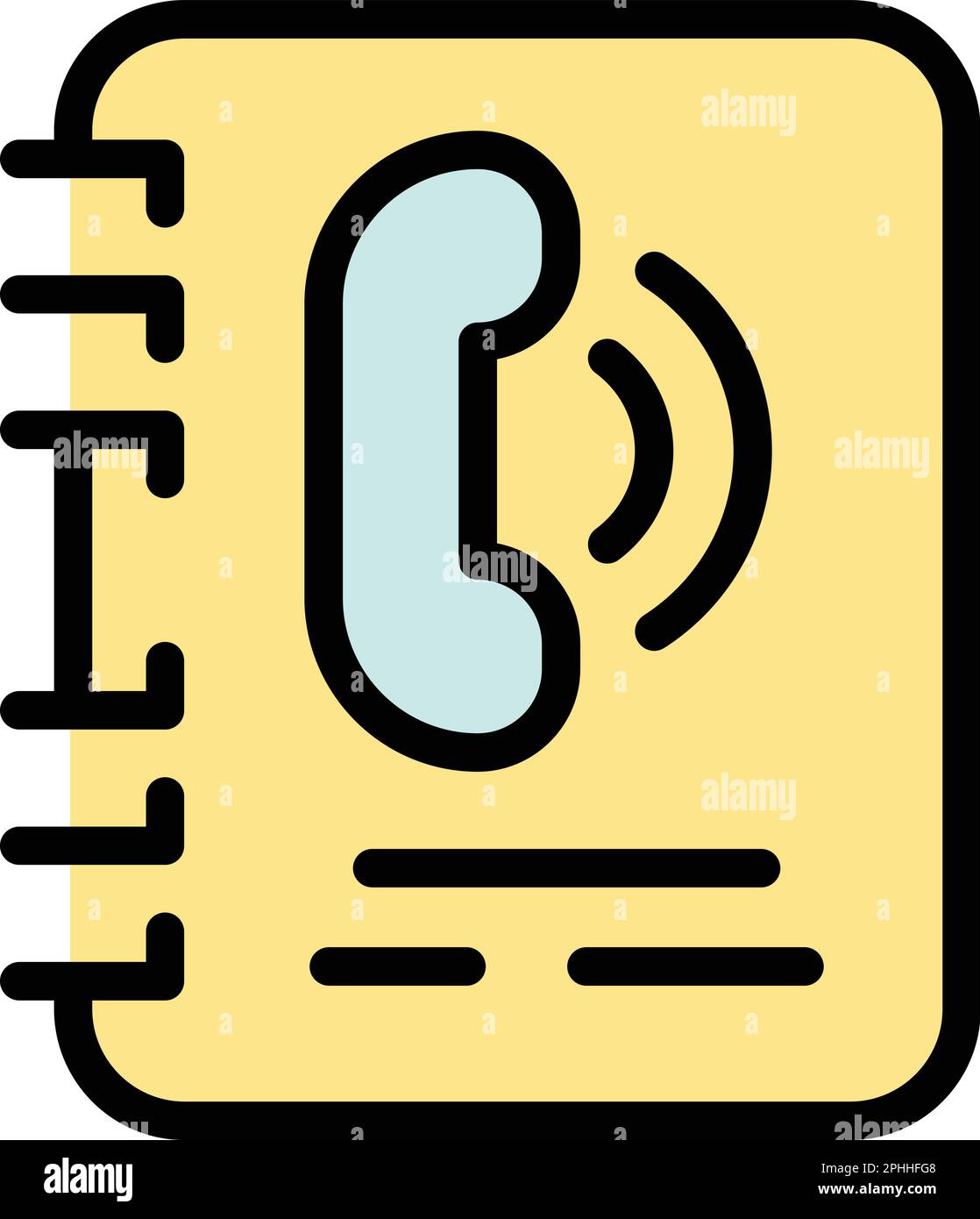 Phonebook marketing icon. Outline Phonebook marketing vector icon for ...