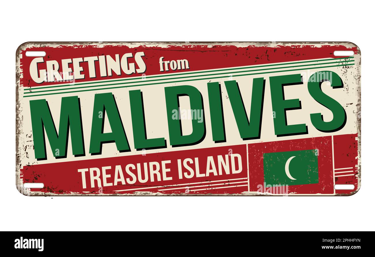 Maldives Road Sign Stock Vector Images Alamy
