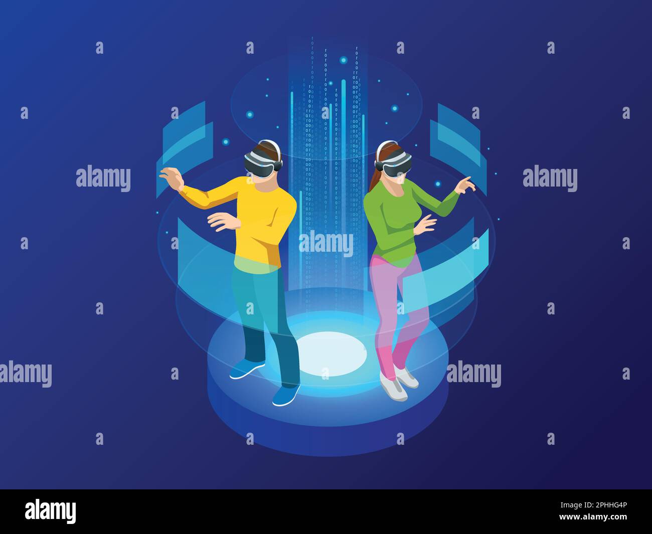 Virtual realty glasses Stock Vector Images - Alamy