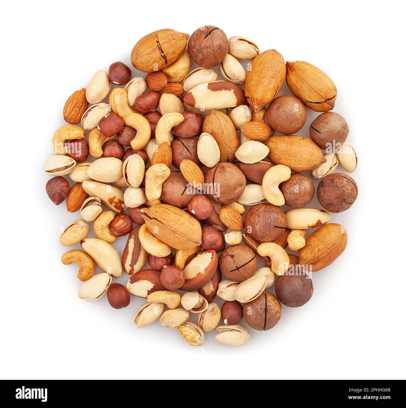 nut mix heap path isolated on white Stock Photo - Alamy