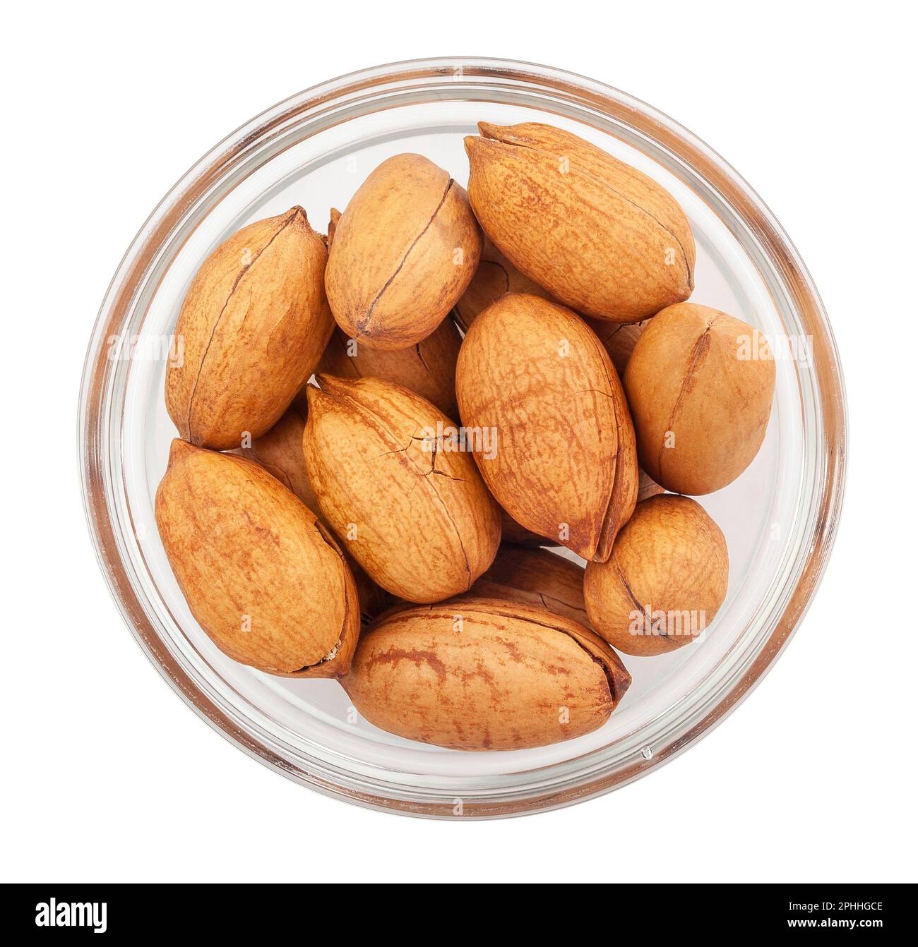 Pecan nuts background top Cut Out Stock Images & Pictures - Alamy