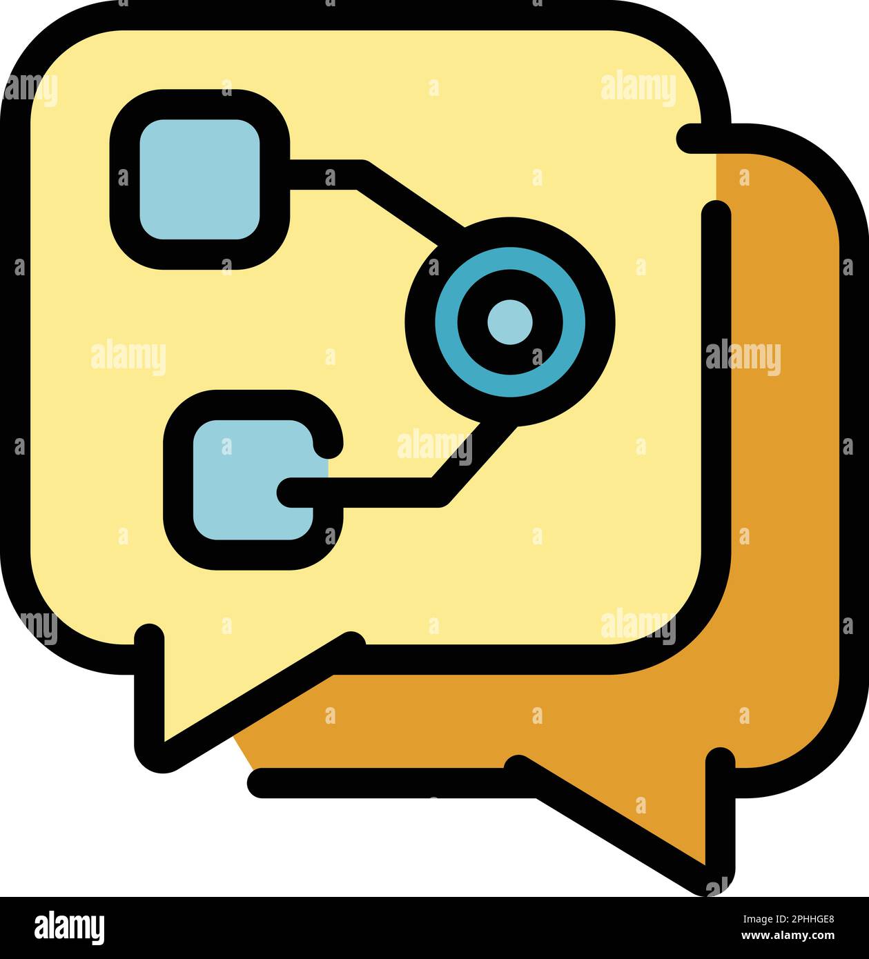 Safe chatting icon. Outline Safe chatting vector icon for web design ...