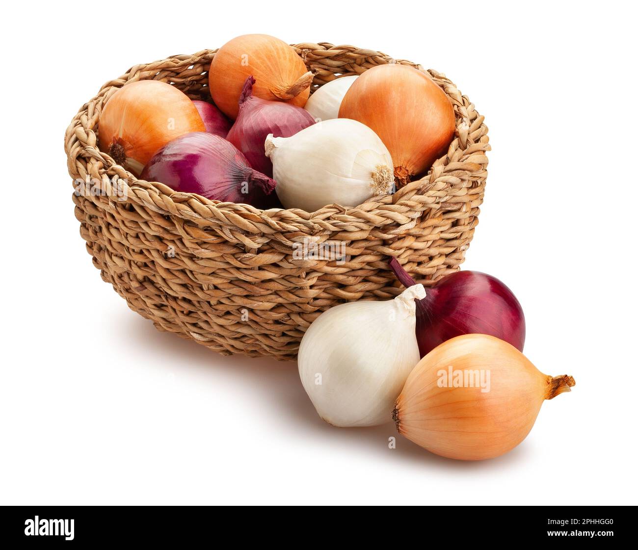 colorful onions path isolated on white Stock Photo - Alamy