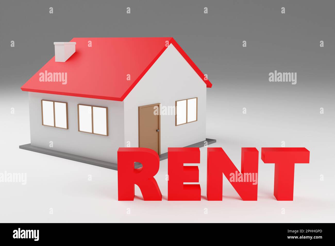 3d alphabet, letters shape made of tiny house on grey background, 3d ...