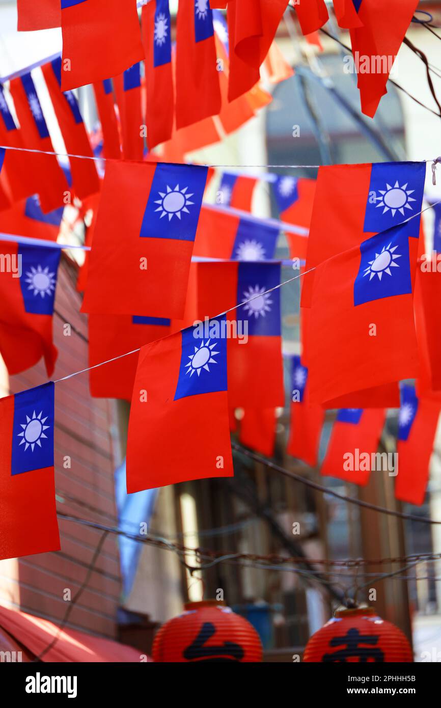 Taipei flag hi-res stock photography and images - Alamy