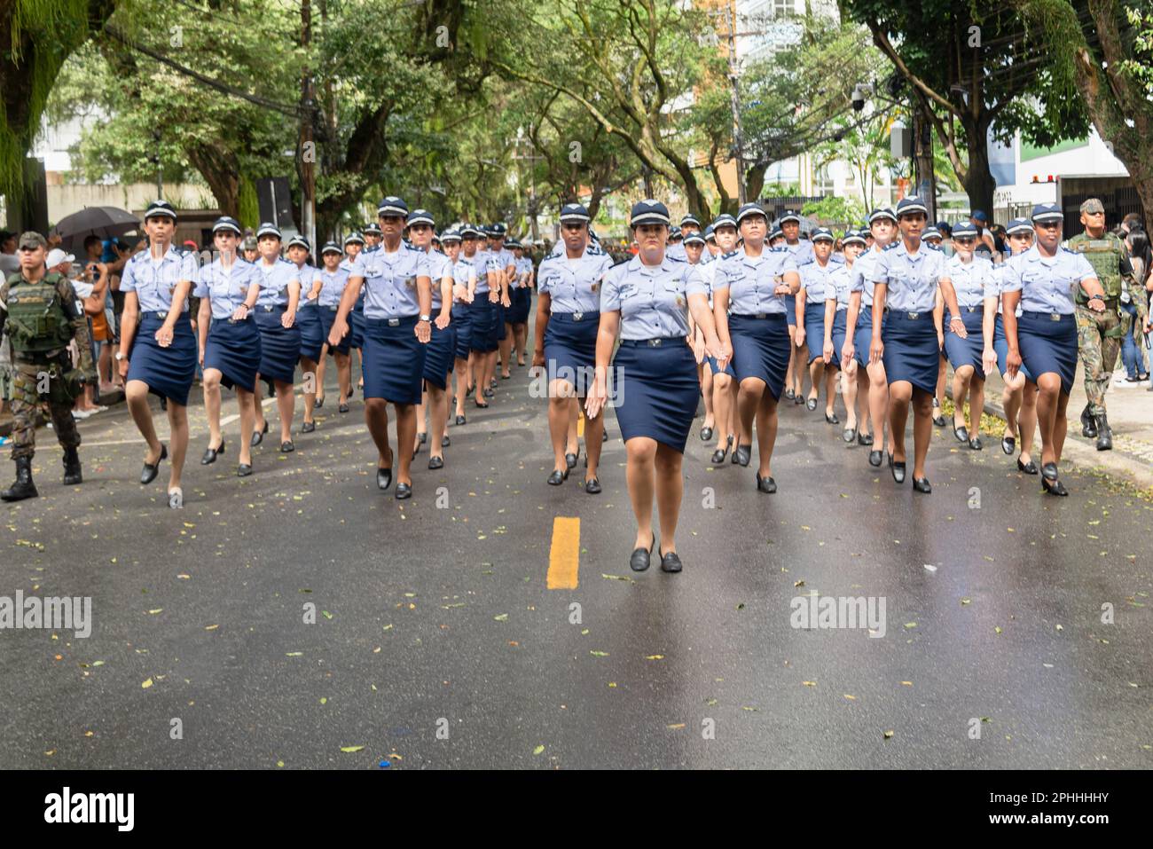 Salvador, Bahia, Brazil - September 07, 2022: Female air force soldiers ...