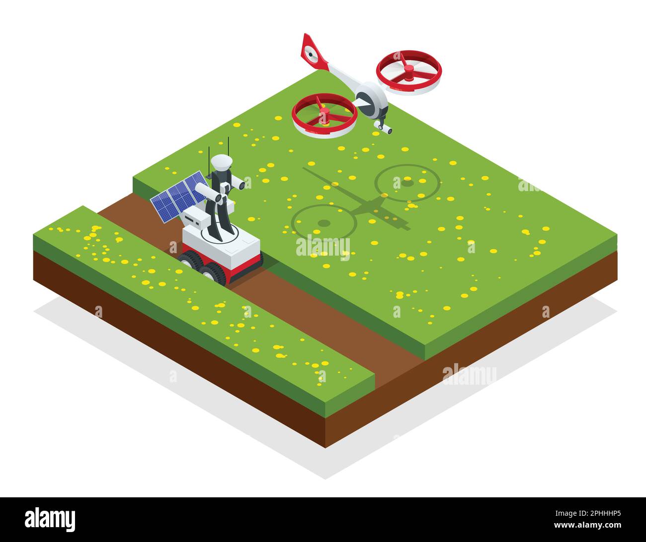 Use of a drone to control crop growth, hydration of mail and pests ...