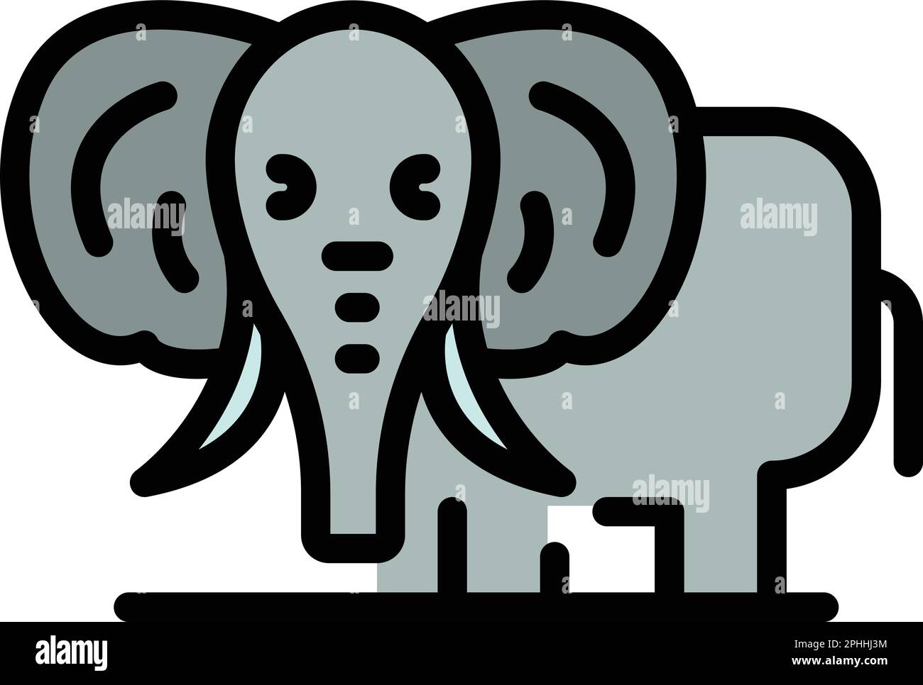 Africa elephant icon. Outline Africa elephant vector icon for web ...