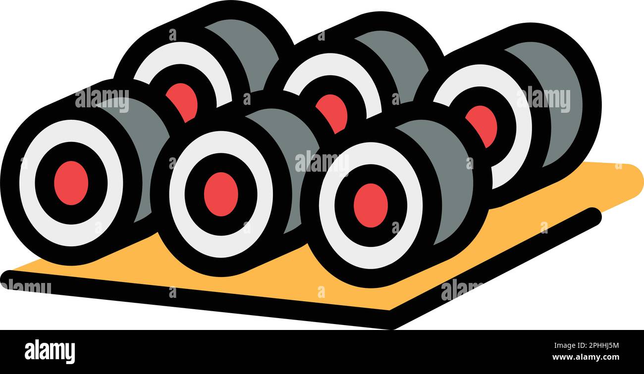 Korean sushi icon. Outline Korean sushi vector icon for web design ...