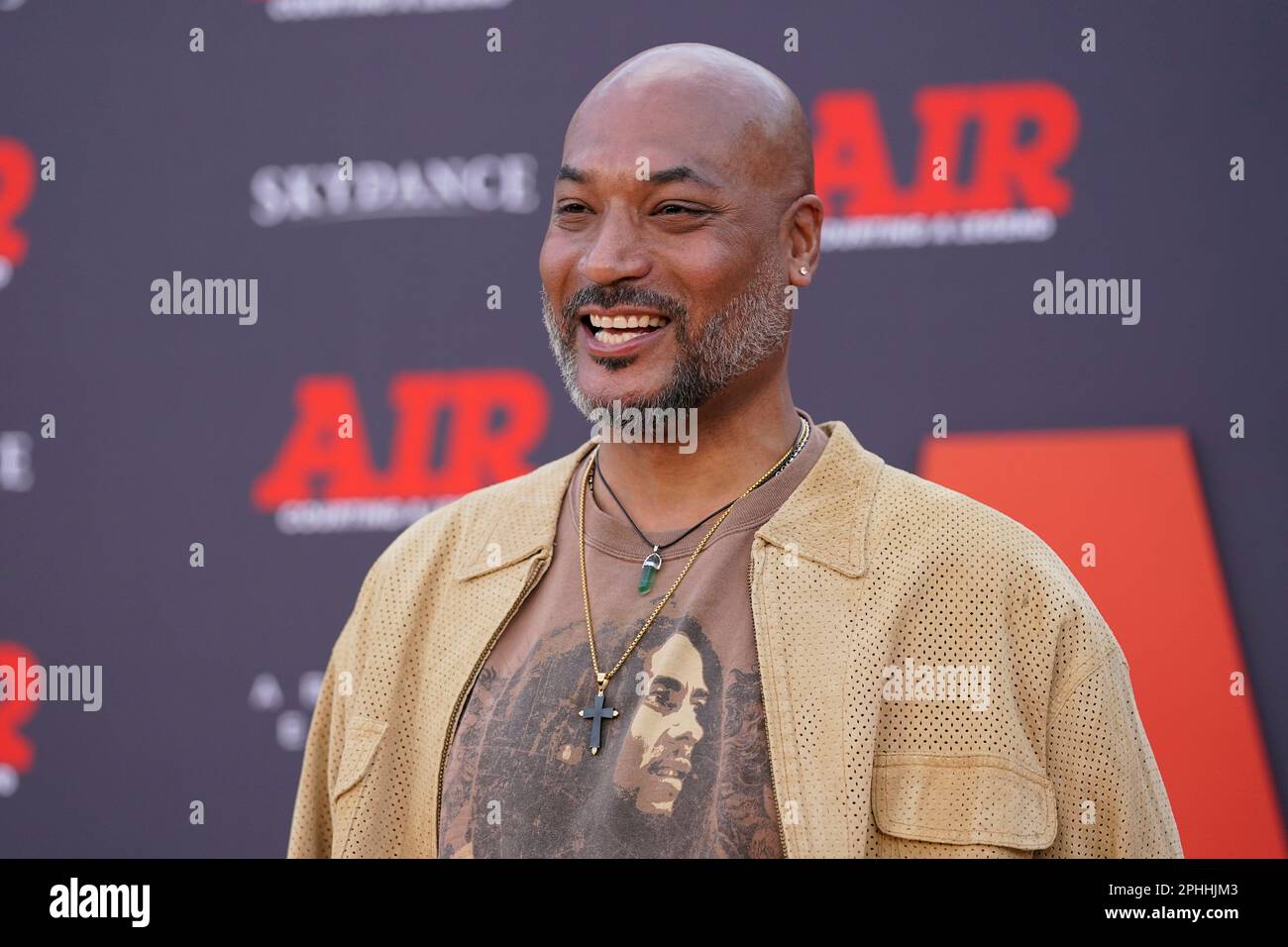 Ed O'Bannon arrives at the world premiere of "Air" on Monday, March 27 ...