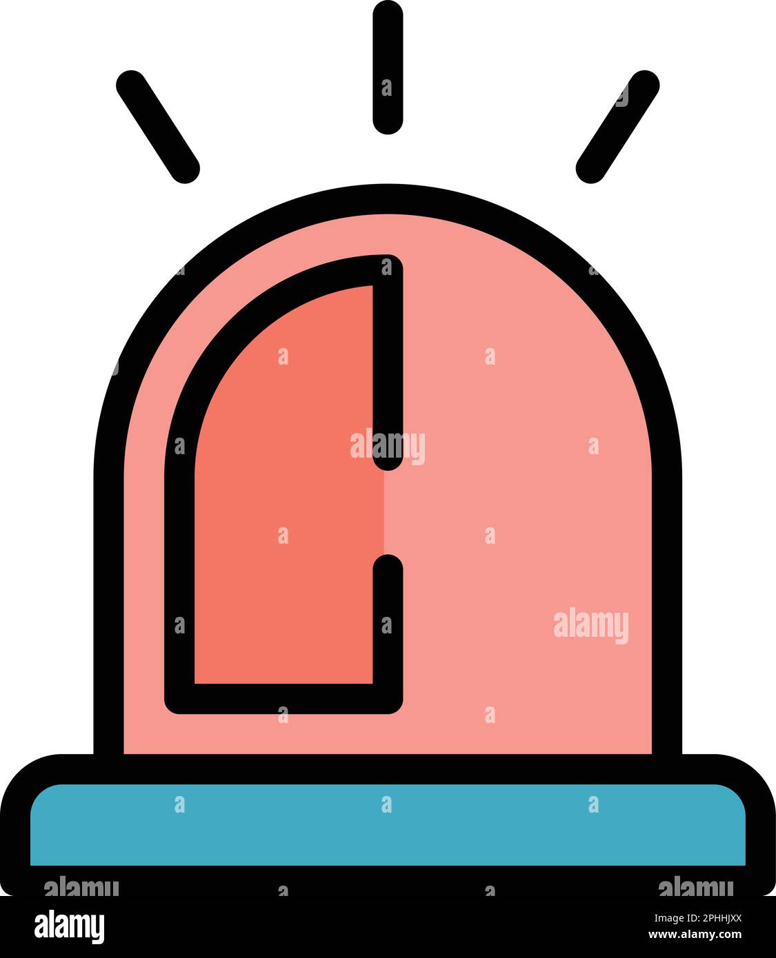 Emergency flasher icon. Outline Emergency flasher vector icon for web ...