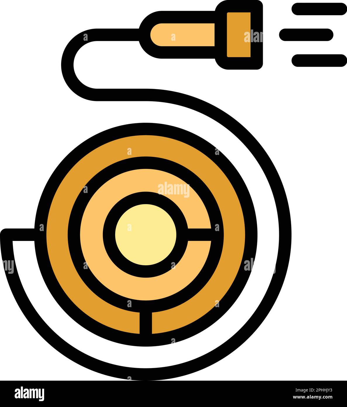 Emergency hose icon. Outline Emergency hose vector icon for web design ...