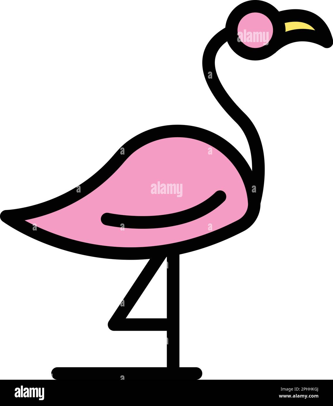 Flamingo icon. Outline Flamingo vector icon for web design isolated on ...