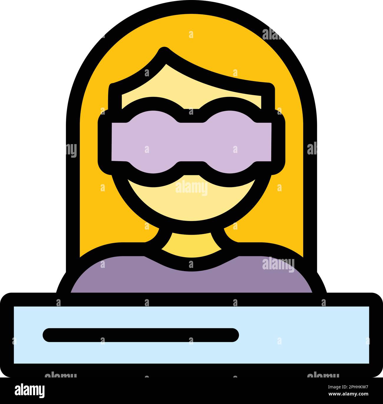 Woman jet lag icon. Outline Woman jet lag vector icon for web design ...