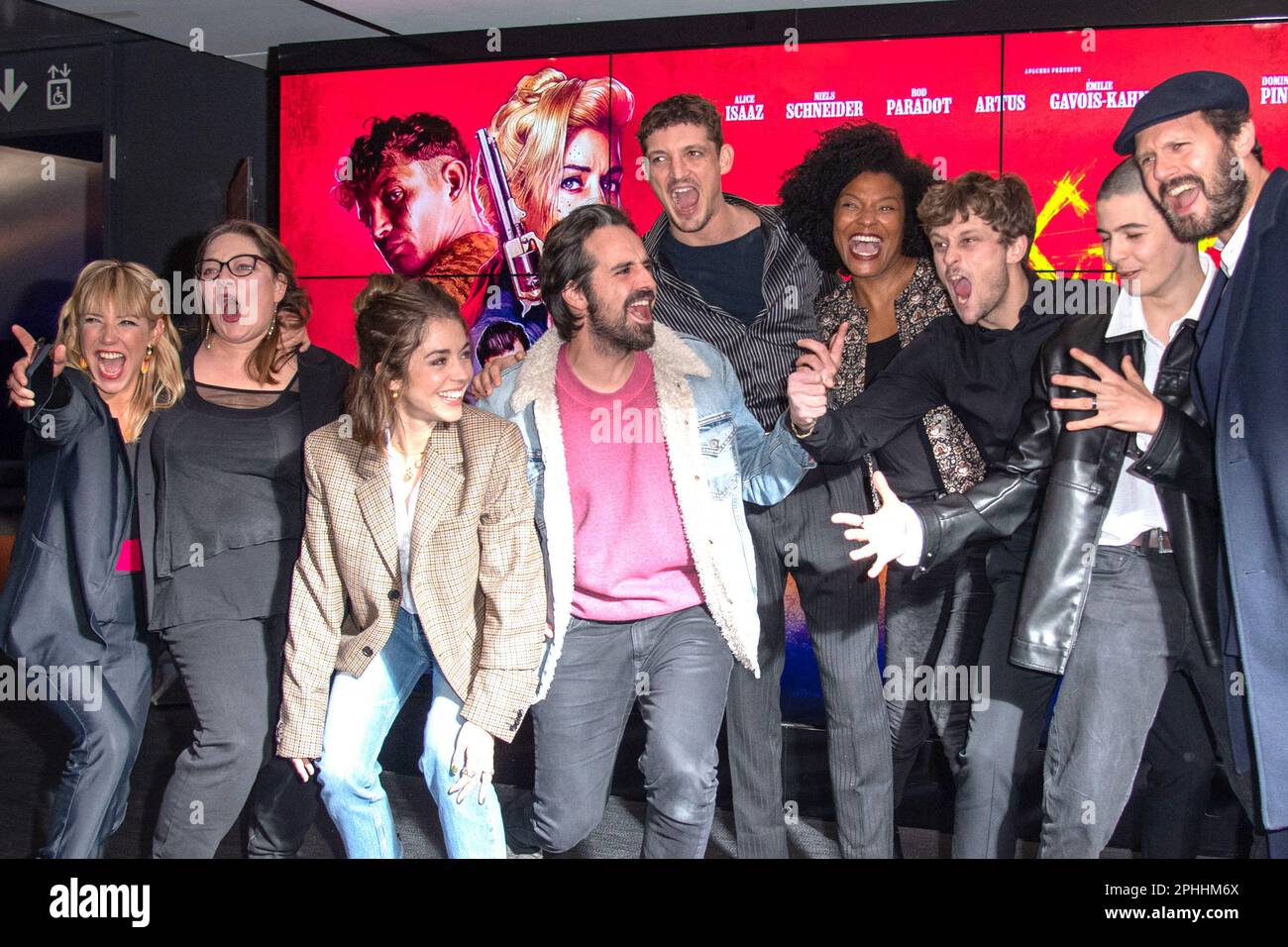 Paris, France. 28th Mar, 2023. Fannie Pailloux, Emilie Gavois-Kahn ...