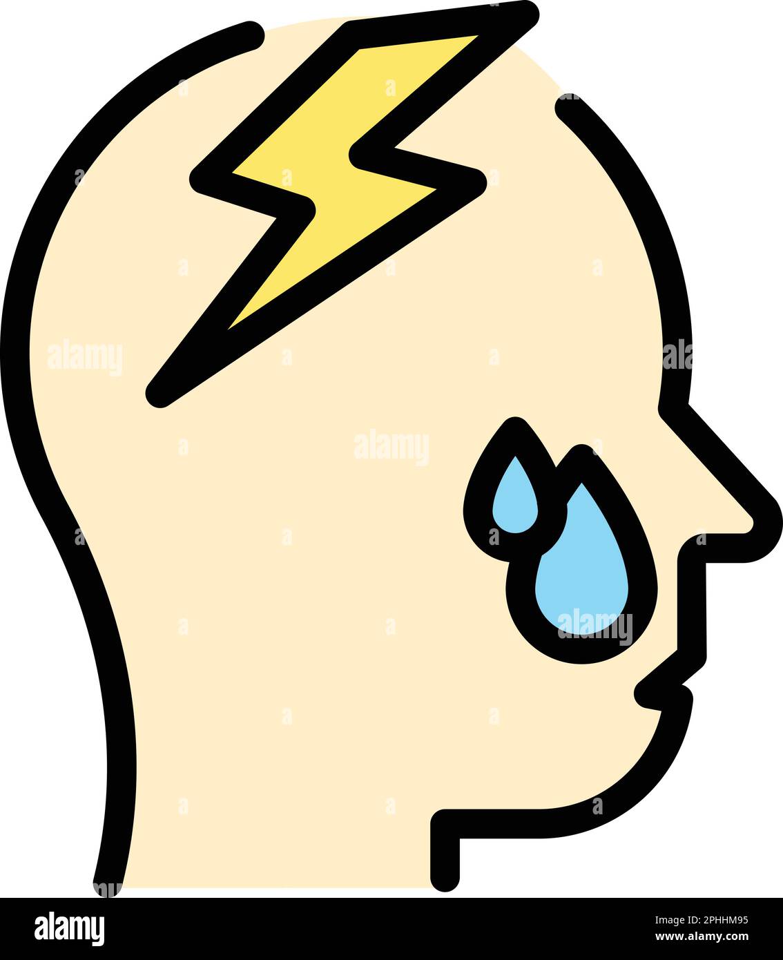 Depressed man icon. Outline Depressed man vector icon for web design ...