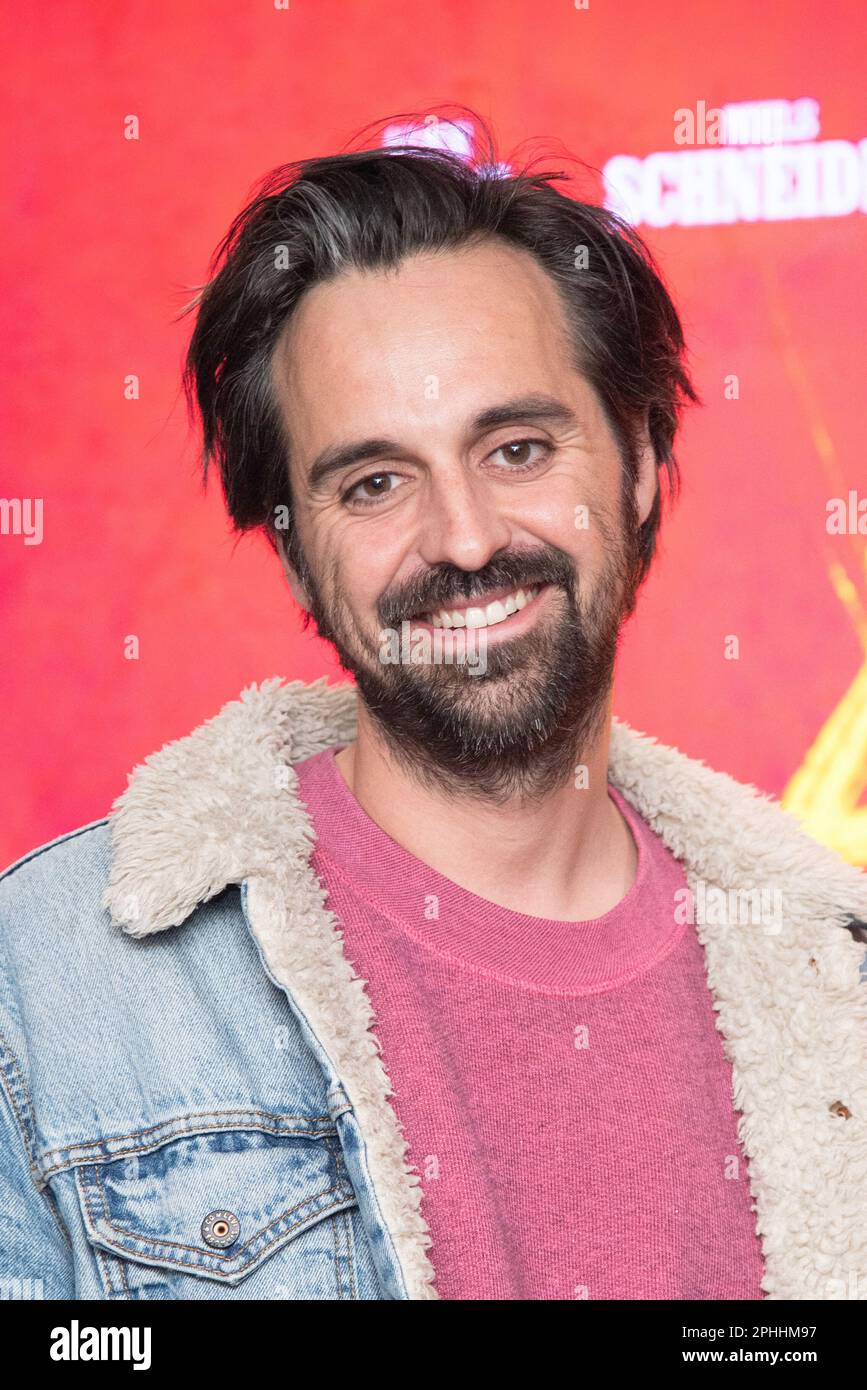 Paris, France. 28th Mar, 2023. Romain Quirot attending the Apaches Premiere at the UGC Cine Cite ...